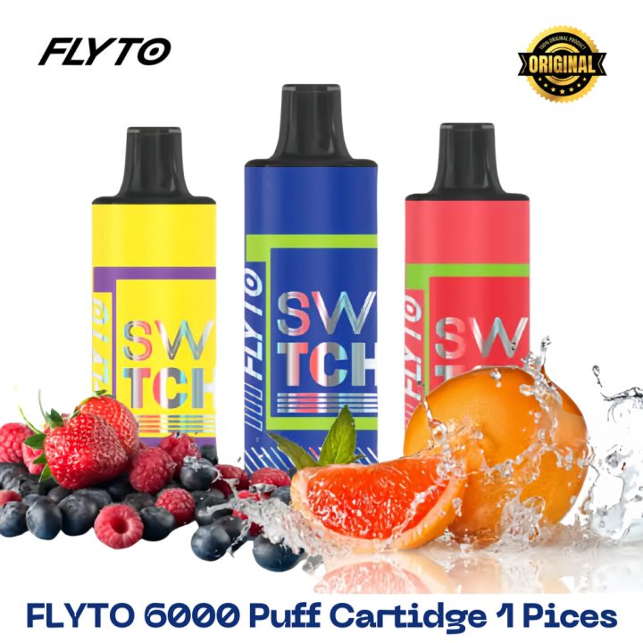 Flyto Switch 6000 Puffs Prefilled Cartridge ( Only Cartridge/liquid ) | Daraz.com.bd