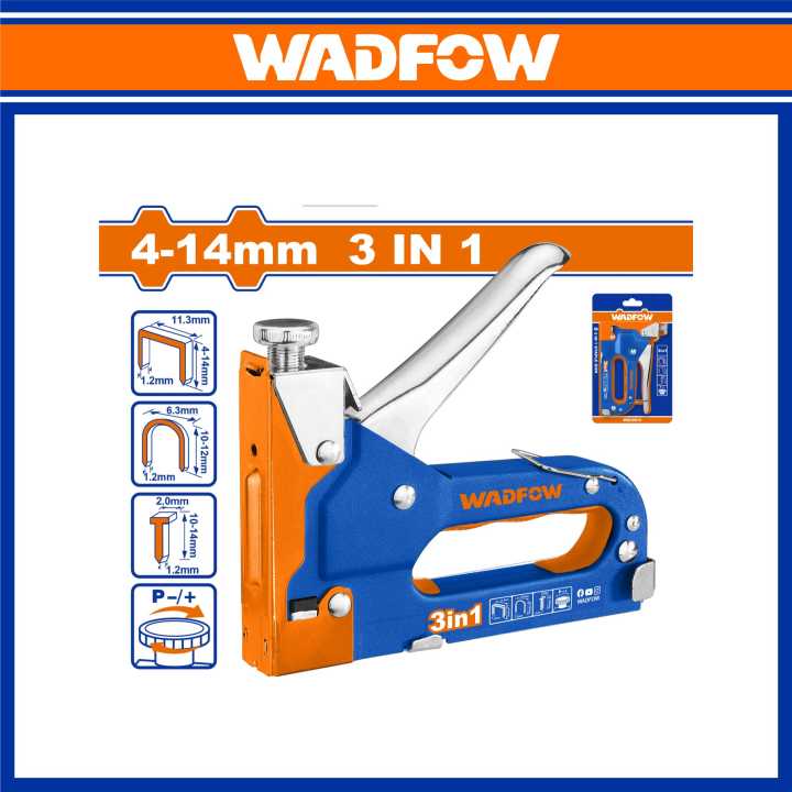WADFOW 3 in 1 Staple Nail Steel Gun, Manual Staple Gun for Upholstery ...