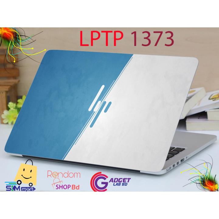LS - 1373 HP Blue White Laptop Sticker Vinyl Paper Waterproof Laptop ...