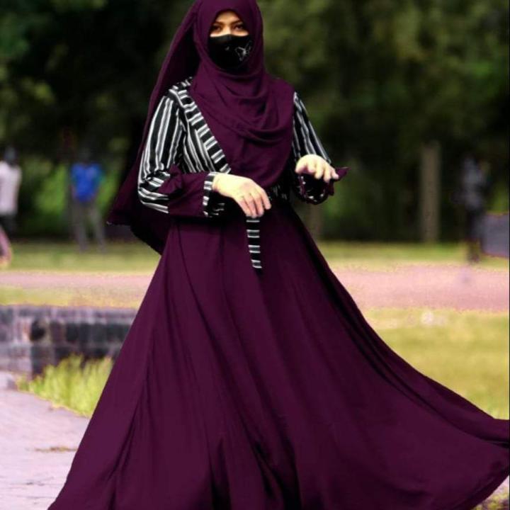 exclusive collection Dubai cherry fabric kohinur borka gown with hijab ...