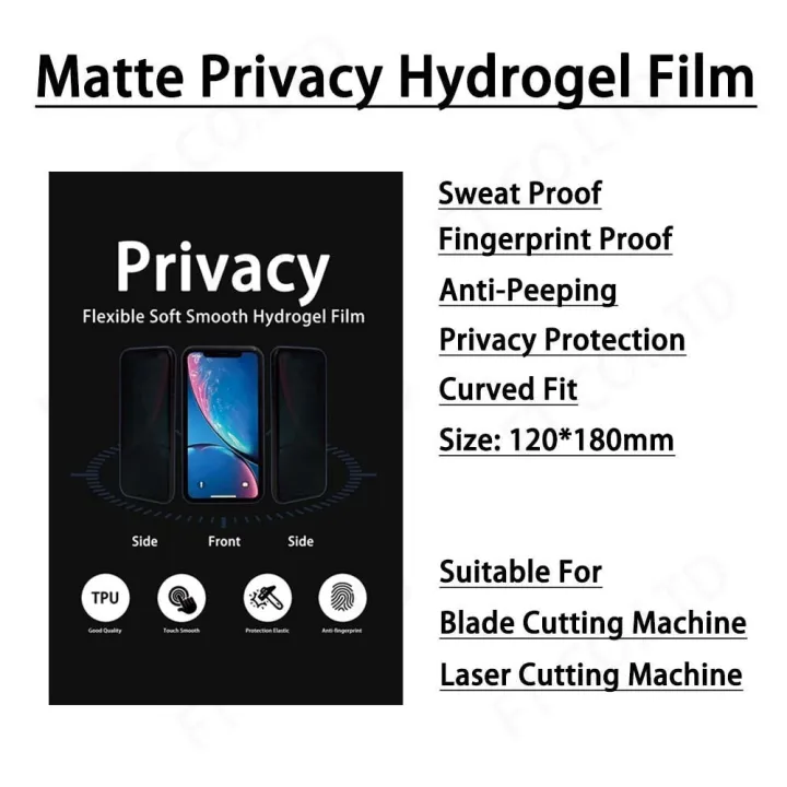 25-100pcs Matte Privacy TPU Hydrogel Movies Flexible Soft Phone Screen ...