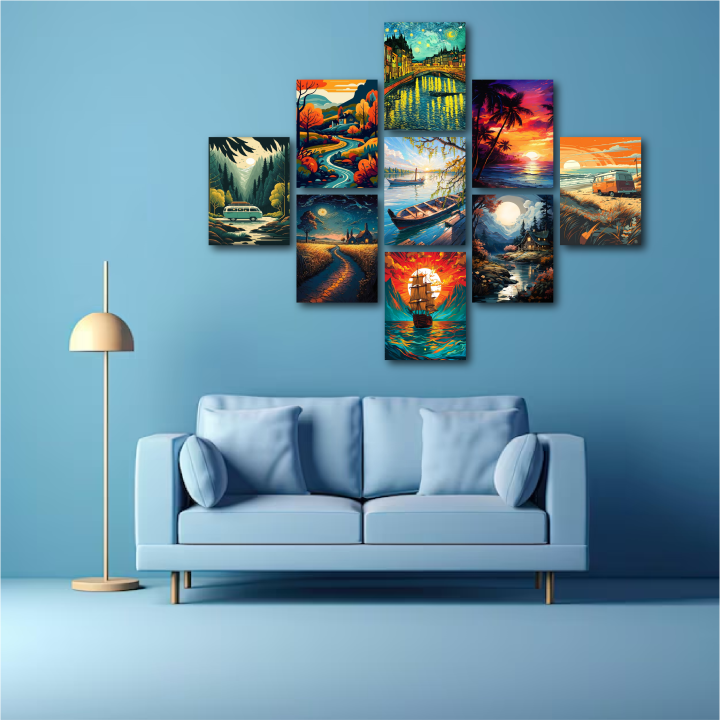 9 pcs Most Unique Combo Wallboard set for Home Decoration | Daraz.com.bd