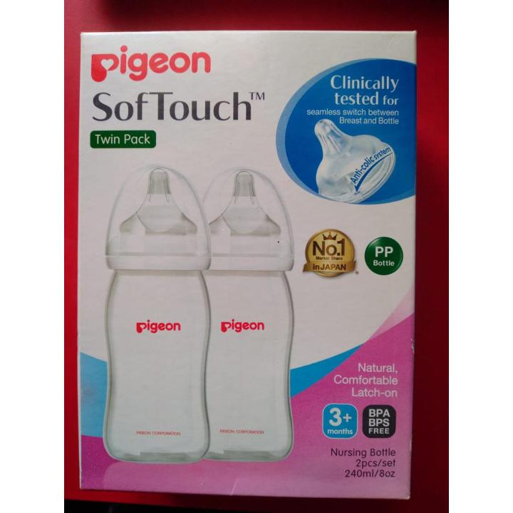PIGEON Feeder SOFTOUCH PERISTALTIC PLUS Bottle TWIN PACK 240M Code No 26678 | Daraz.com.bd