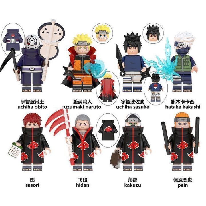 Naruto Figures Building Blocks DIY Assembly Cartoon Educational Toy ...