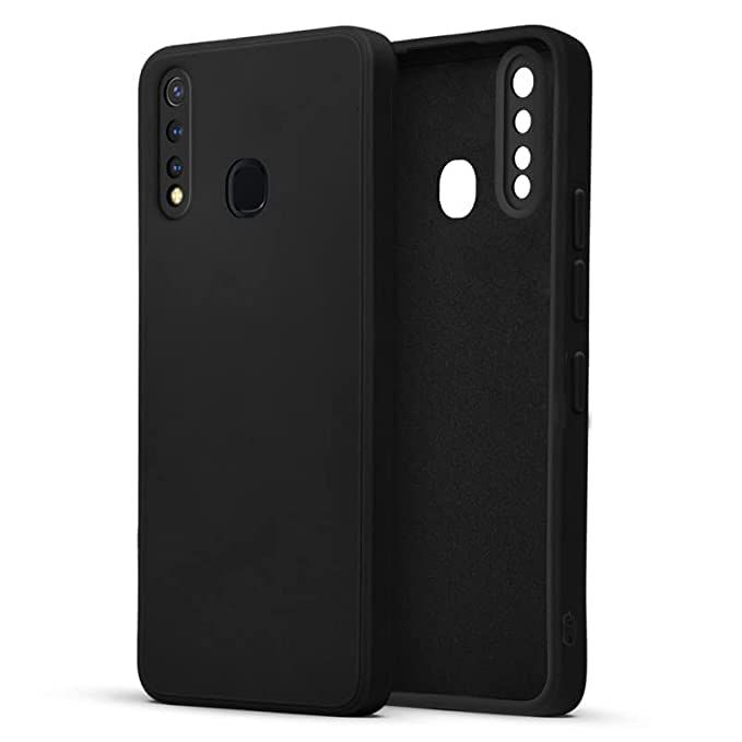 Vivo Y19 Silicone Matte Flexible Soft Phone Case - Black - Phone Back ...