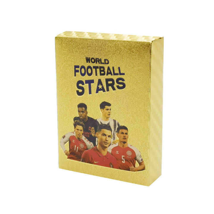 Football Star Card World Cup European Cup Star Table Game Gold Foil ...