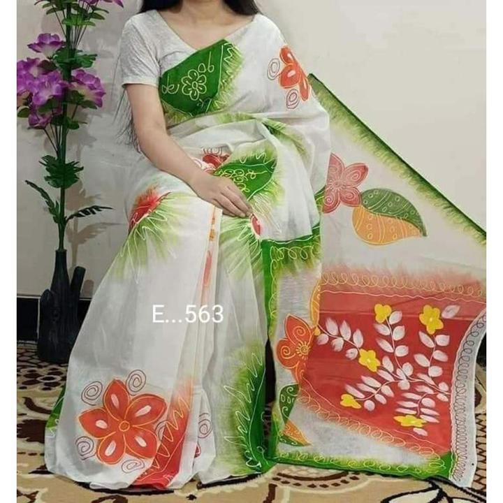Exclusive Designer Hand Print Resom silk Saree / Resom suti Saree Super ...