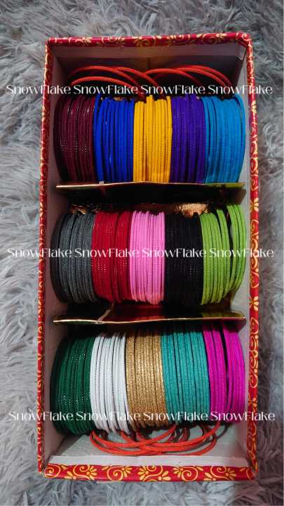 Indian Metal Velvet Churi ( 16 Dozen ) | Daraz.com.bd