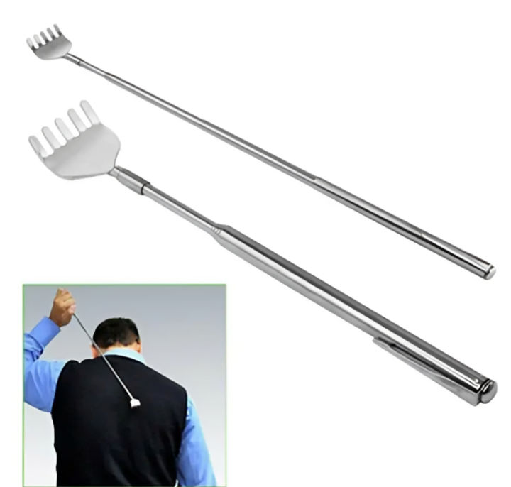 Anti Khujli Chulkani Telescopic Metal Back Scratcher Massage Stainless ...