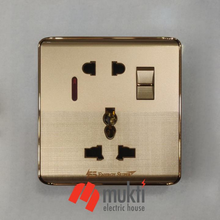 Energy Super Premium Gold Series 13A Five Pin Multi Universal Socket ...