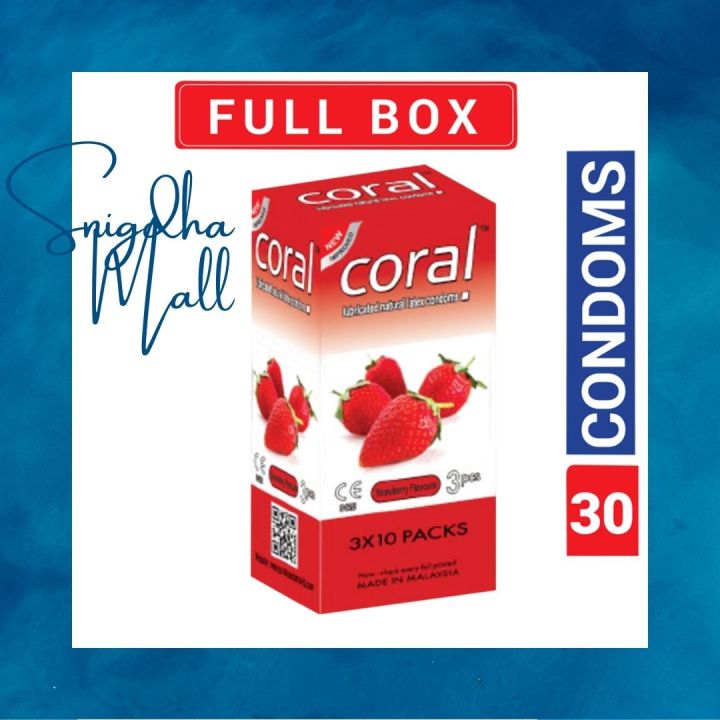 Coral Strawberry Extra Performance Condom | Full Box 30pcs | Malaysia ...