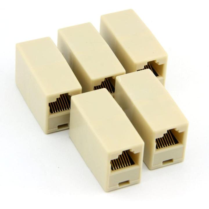 Rj45 Lan Jointer White (5Pcs) - Efficient Ethernet Lan Cable Joiner For ...