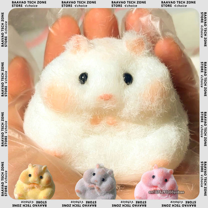 MoupBoi Taba Squishy Toy Mochi Toy Mushy Silicone Fuzzy Cute Hamster ...