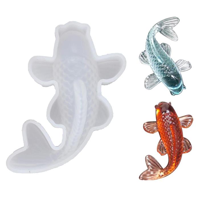 【Toy life hall】3D Lucky Fish Silicone Mold DIY Resin Casting Art ...