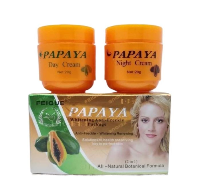 FEIQUE Papaya Cream For Face Anti Freckle Day Cream + Night Cream ...