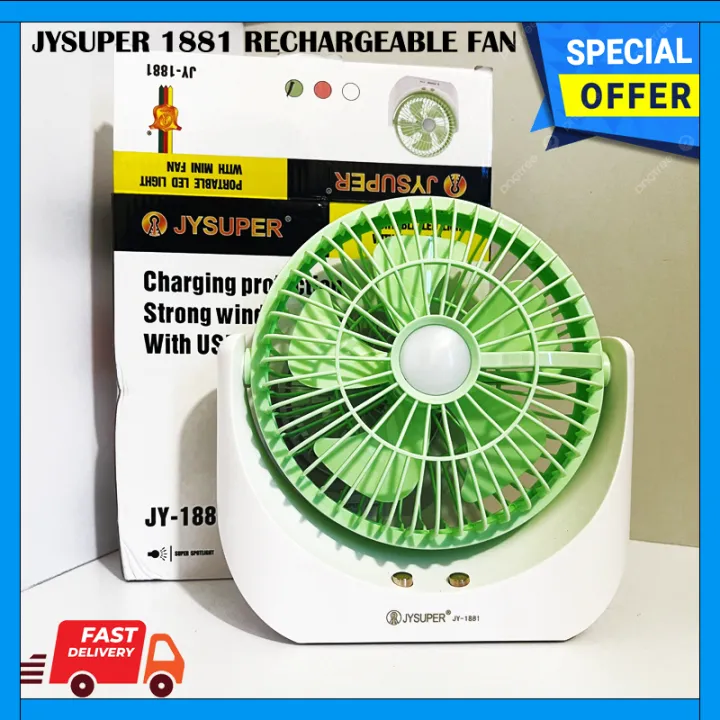 JY Super JY-1881 Rechargeable FAN With LED Light | Daraz.com.bd