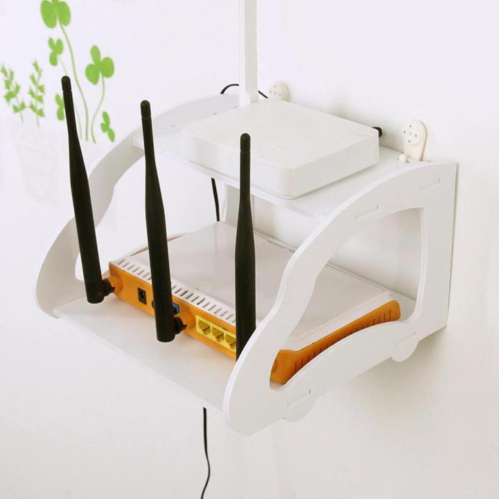 2 layer Wall Mount Wifi Router Storage Rack Wall Mount Wifi Router ...