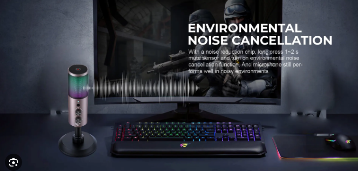 Havit GK61 RGB Recording Live Streaming Gaming Professional Condenser Microphone | Daraz.com.bd