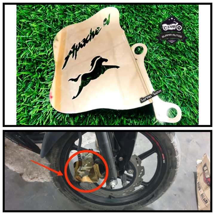 Apache 4V Motorcycle Hydraulic Caliper Cover Golden Color Metal Quality ...