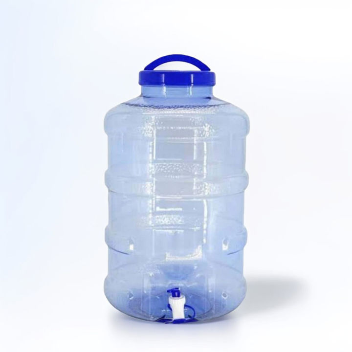 20L Manual Plastic Water Jar with Tap, Blue, Easy to Use, 20 Litres ...
