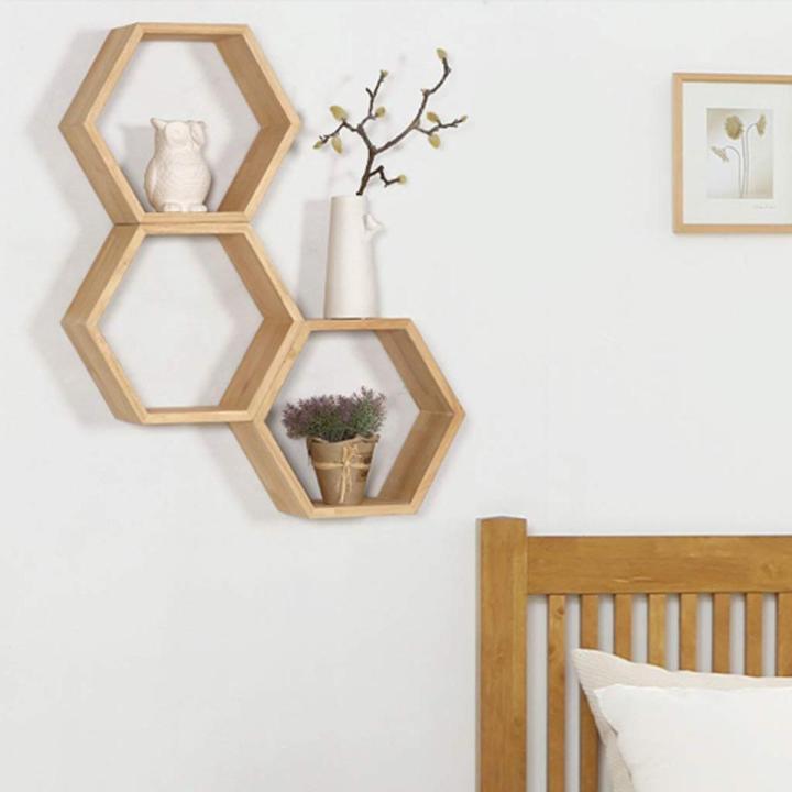 Hexagonal Wall Shelves 3 piece | Daraz.com.bd