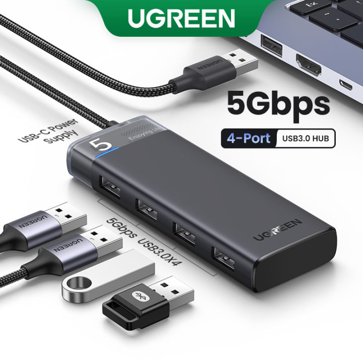 UGREEN 4-Port USB 3.0 HUB 5Gbps High Speed Data Transmission with USB C ...