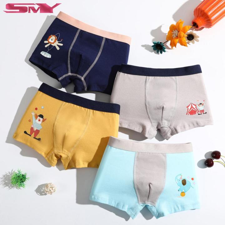 Pack of 4 - New Arrive Cotton Boys Boxers Cute Cartoon Pattern Kids ...