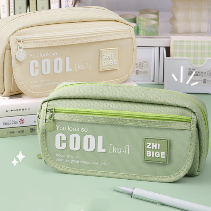 Large Capacity Pencil Case Solid Cool Pencil Bags Portable Organizer ...