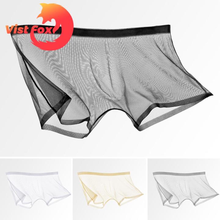 Transparent Shorts Briefs Breathable Mesh Men's Underwear Comfortable ...
