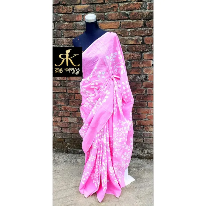 Exclusive Designer Hand Print Resom silk Saree / Resom suti Saree Super ...