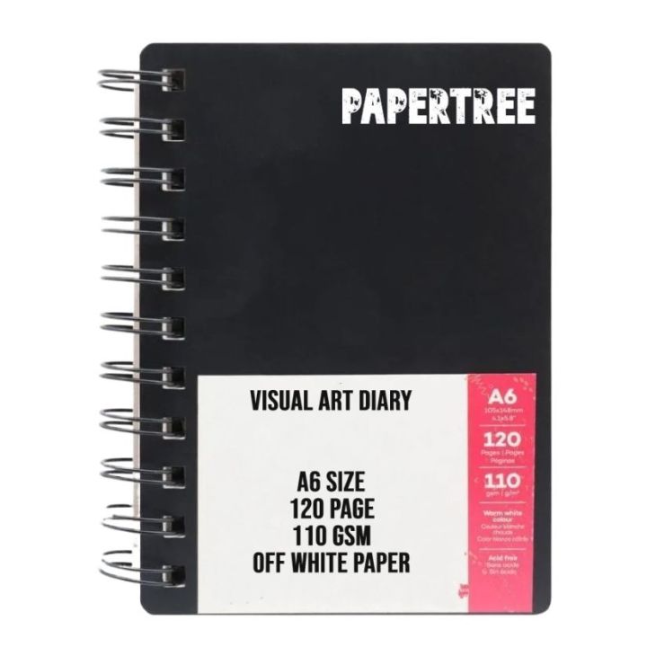 PAPERTREE Visual Art Diary Off White Paper A6 Size | Daraz.com.bd