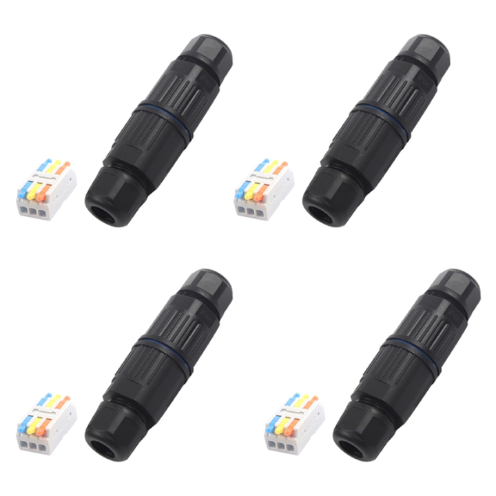 IP68 Waterproof Junction Box 4 Sets Outdoor 3 Way Electrical Cable ...