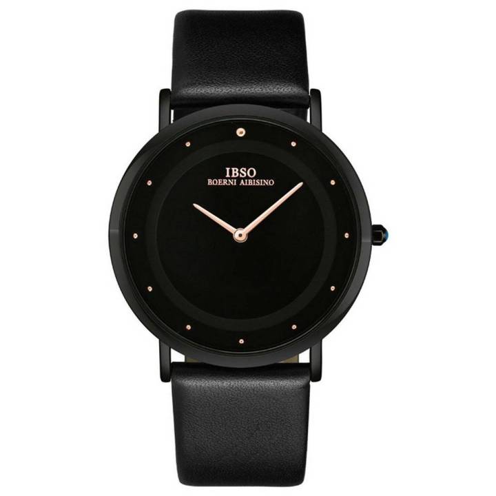FGSDF OSBI11 Leather Analog Watch for Men Black | Daraz.com.bd