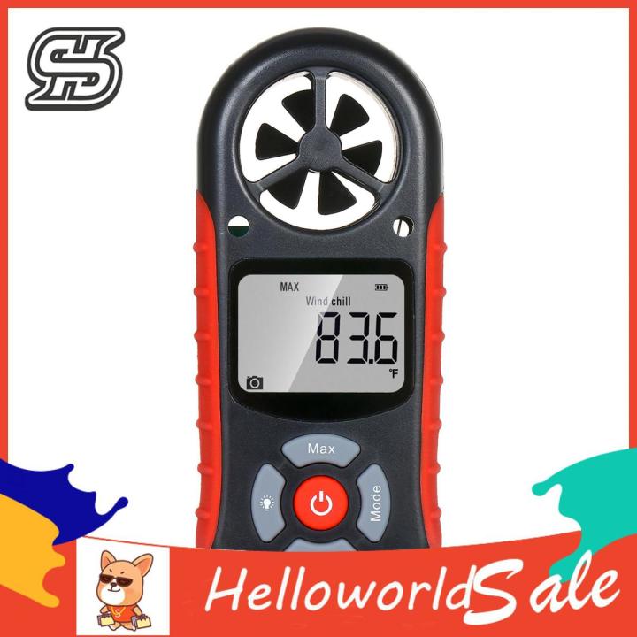HelloWorld Digital Anemometer High Accuracy Anti Rust Wind Speed Gauge ...