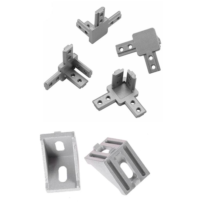 20Pcs 3030 Corner Brackets Fasten L Connector & 4-Pack 3030 Series 3 ...