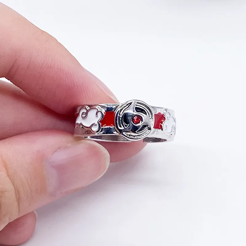 Anime Naruto Ring Akatsuki Itachi Sharingan Adjustable Metal Couples ...