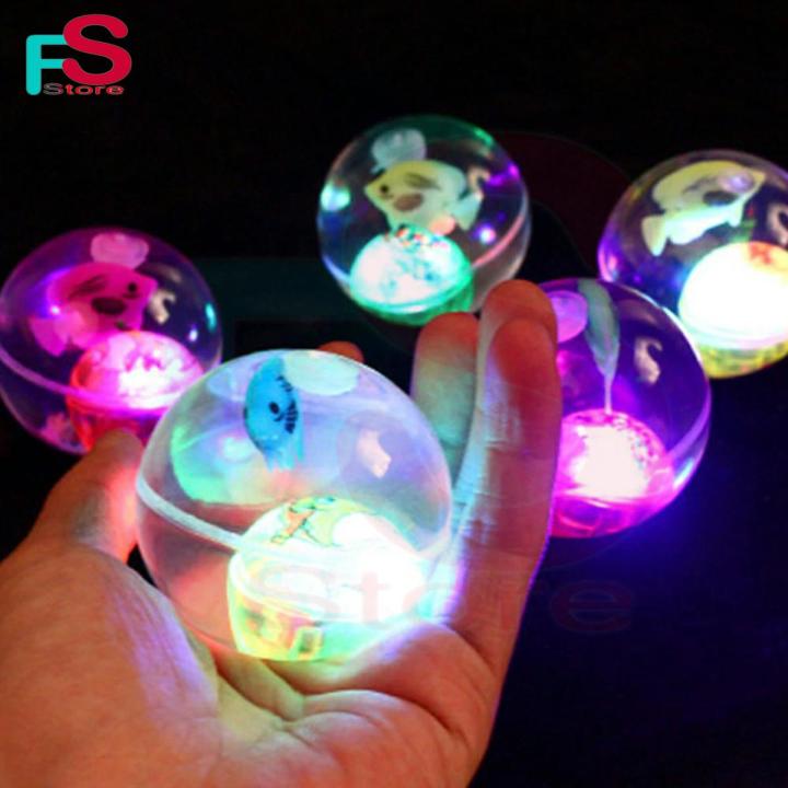 Led Flashing Color Changing Bouncing Ball Super Glitter Water Ball ...