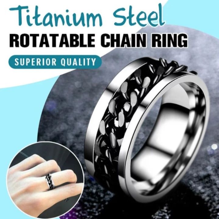 Finger Ring for Men - Ring For Men- Black & Silver Finger Ring | Daraz ...