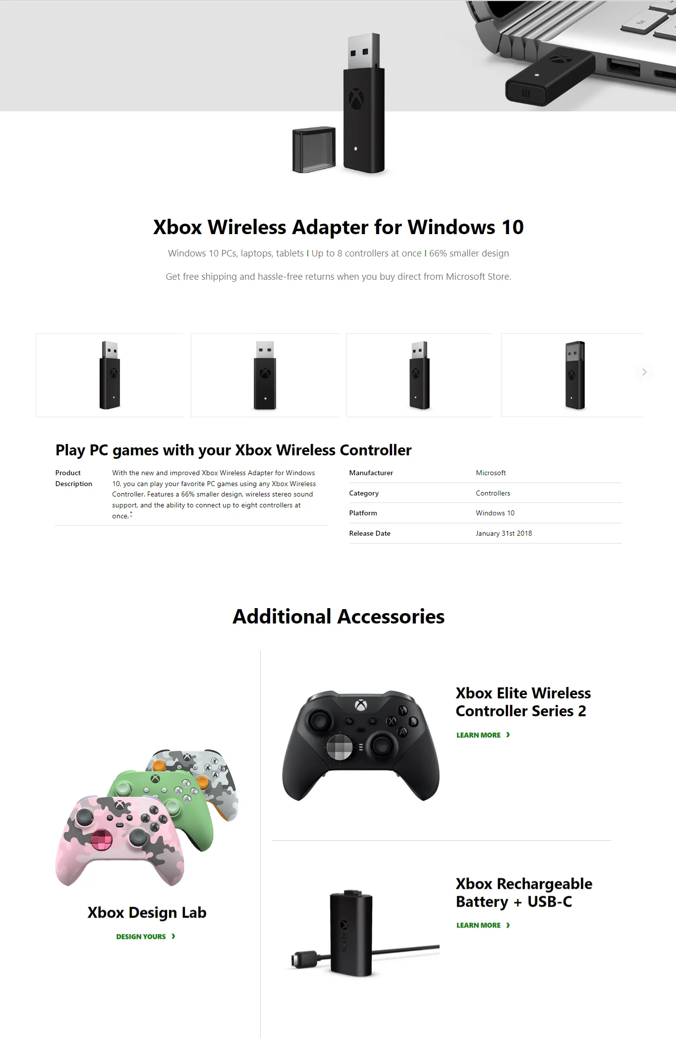 Microsoft Xbox Wireless Adapter for Windows PC Laptop | Daraz.com.bd