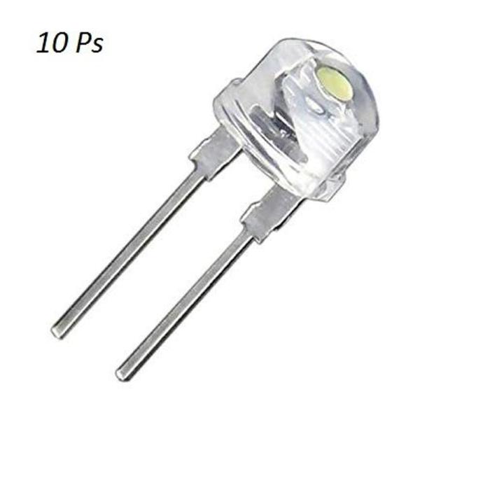 8mm White LED Clear Light 10 Ps | Daraz.com.bd