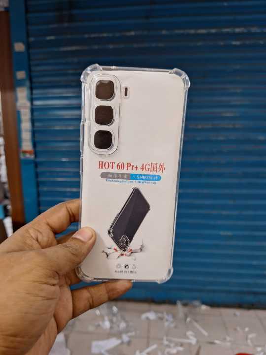 Infinix Hot 60 Pro Plus 4G Flexible Clear Transparent Soft TPU Back ...