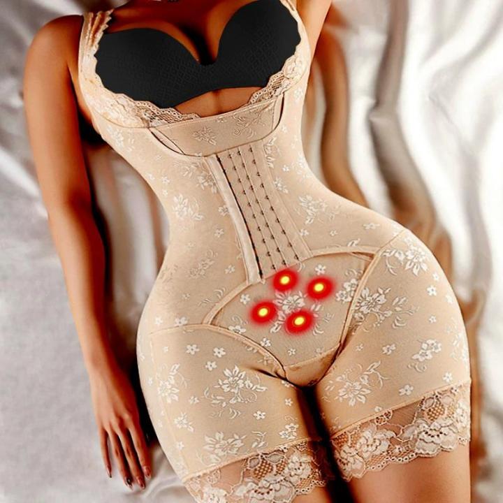 Women Dress Full Body Shaper Slim Tummy Trimmer Seamless Shapewear Thigh Slimmer Bodysuit Waist ...