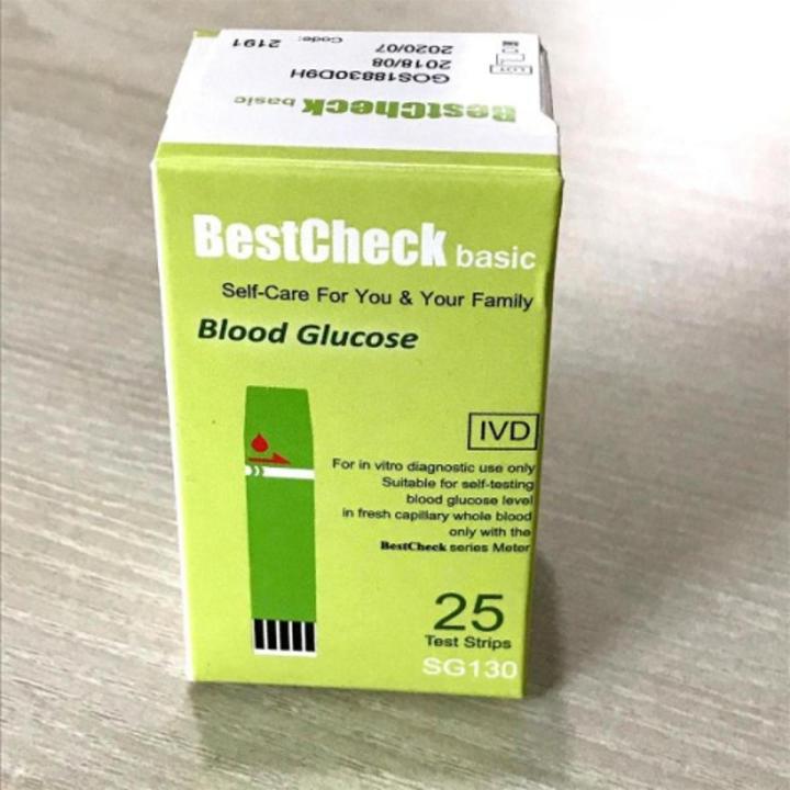 Best Check Blood Glucose Test Strips Vial 25 | Daraz.com.bd