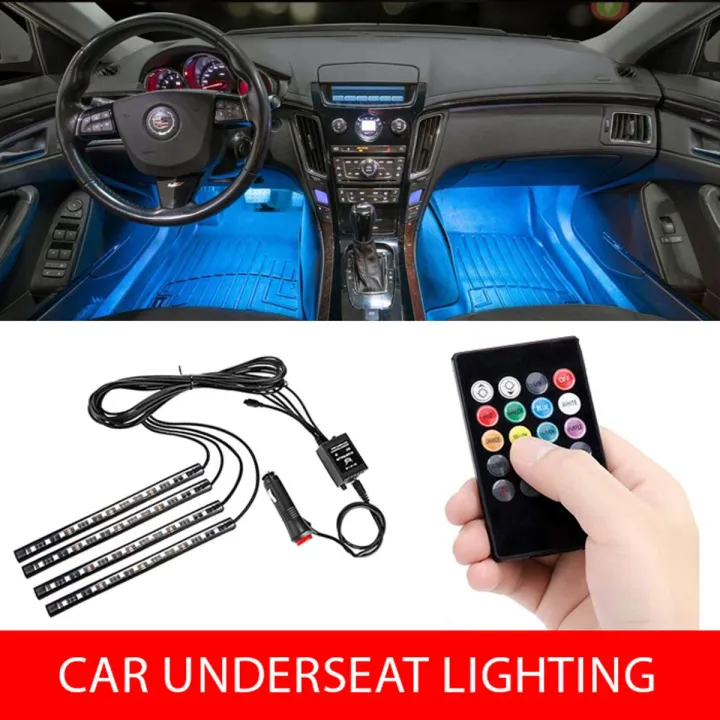 Car Under Seat Lighting With Remote Control CL 029 Car Interior Decoration Car Interior Lighting Car Atmosphere Lamp Light RGB Light Modification Daraz .bd