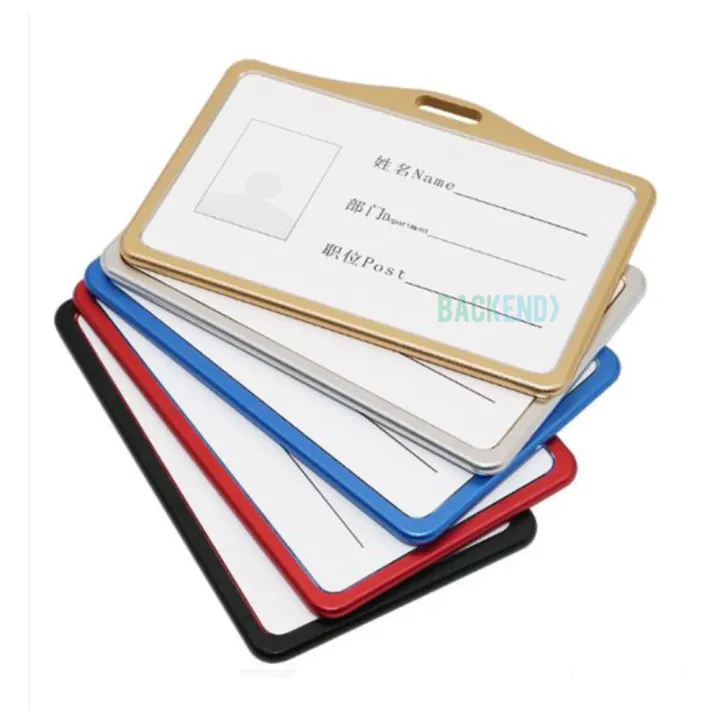 Metal Aluminum Alloy Horizontal ID Card Holder, Pack of 5 | Daraz.com.bd