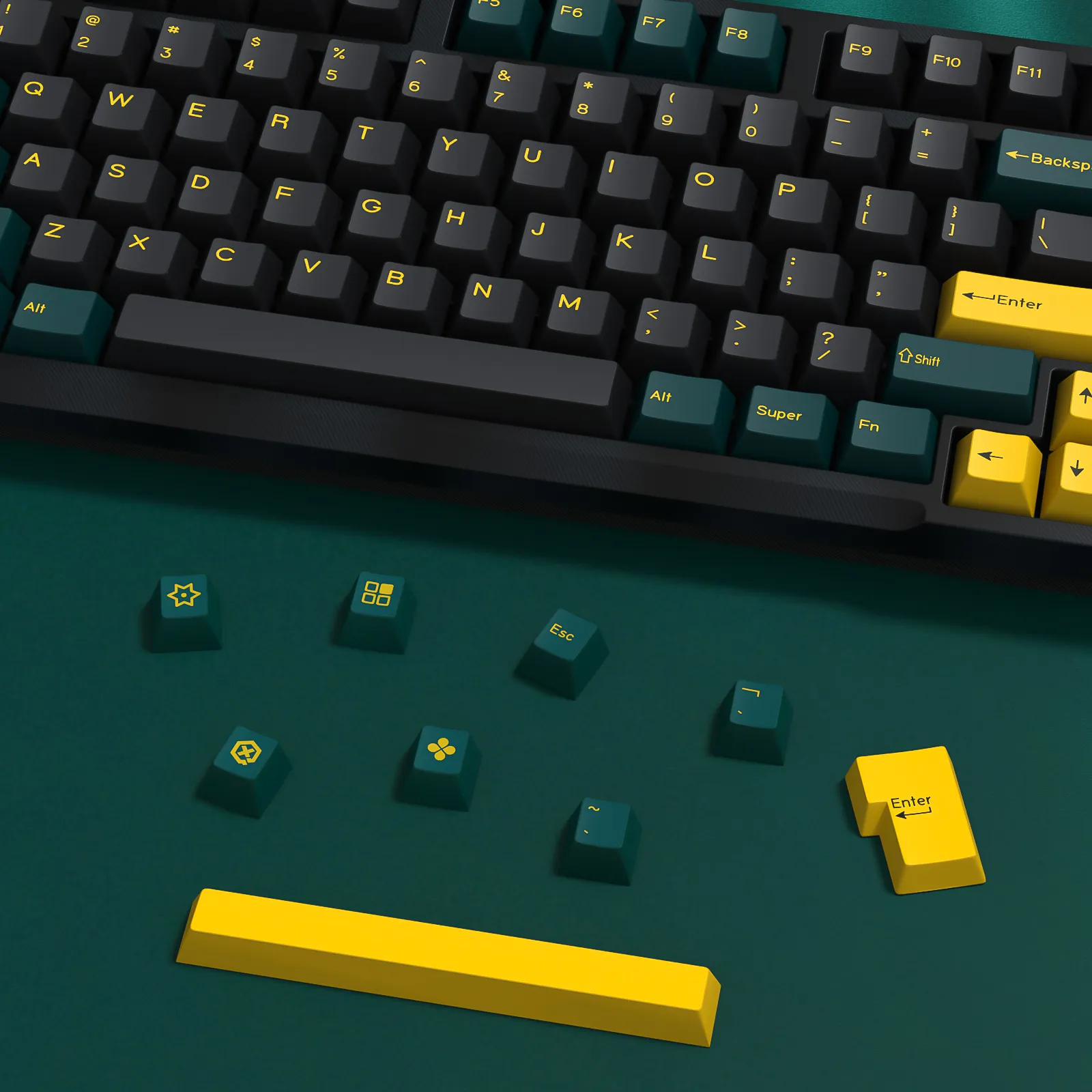 KBDiy GMK MarrsGreen Keycap Cherry Profile Double Shot PBT ISO Keycaps ...