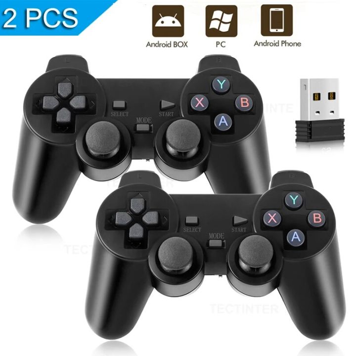 2 PCS 2.4Ghz Wireless Gamepad for Game Controller USB Joystick For PC ...
