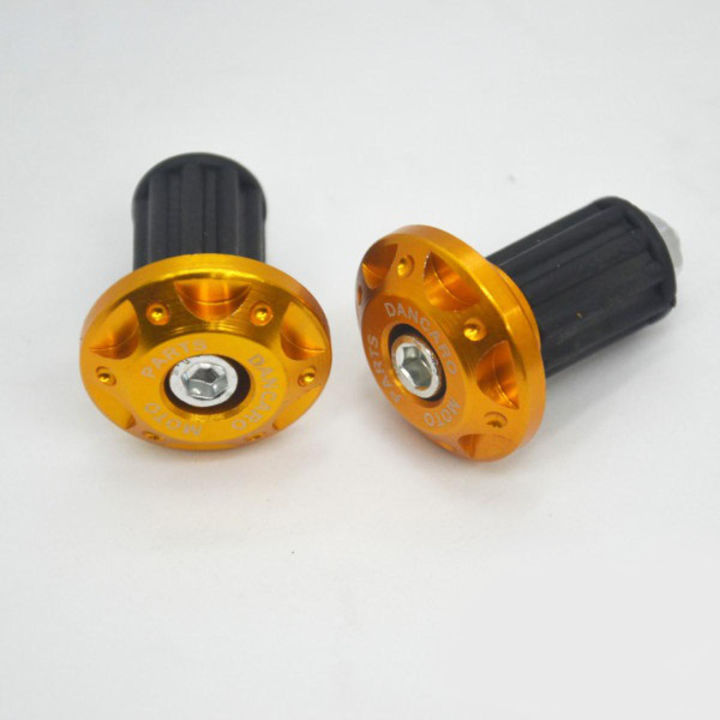 Universal Motorcycle 7/8" Handle Bar CNC Gutli Grips End Slider Cap or ...