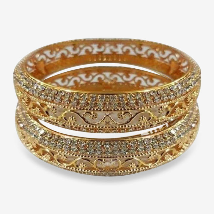 Gold Plated Stone Setting Ladies Churi | Daraz.com.bd