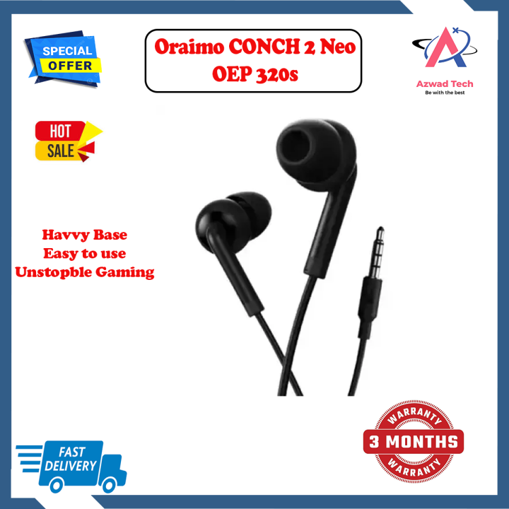 oraimo CONCH 2 Neo 3.5MM In-Ear Wired Headphones | Daraz.com.bd
